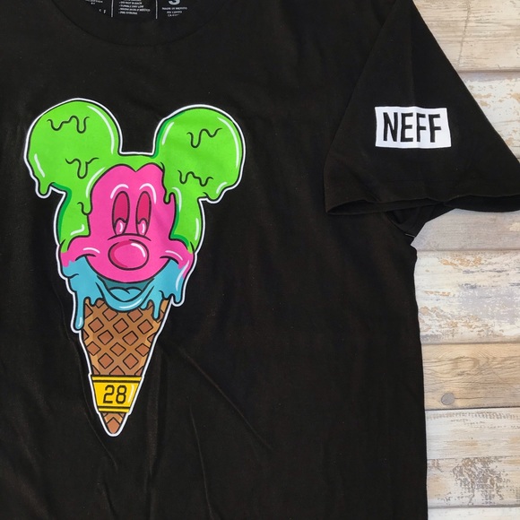 Neff | Shirts | Disney By Neff Mickey Mouse Ice Cream Cone Tshirt ...